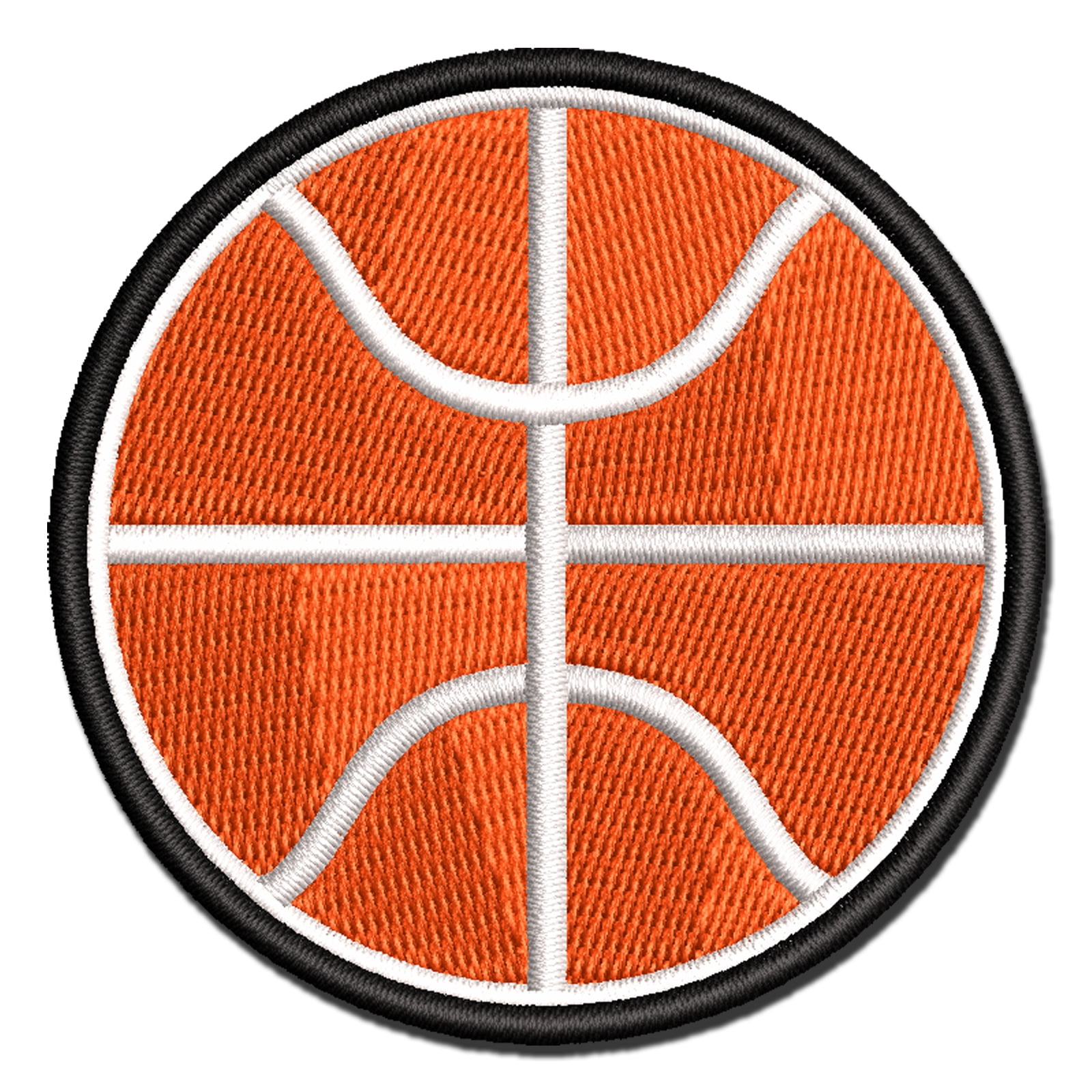 Basketball Sports Ball Applique Multi-Color Embroidered Iron-On Patch ...
