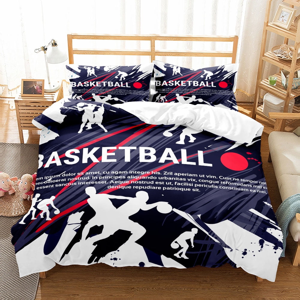 Basketball Sports Bedding Set Small Single Twin Double King Cal King ...