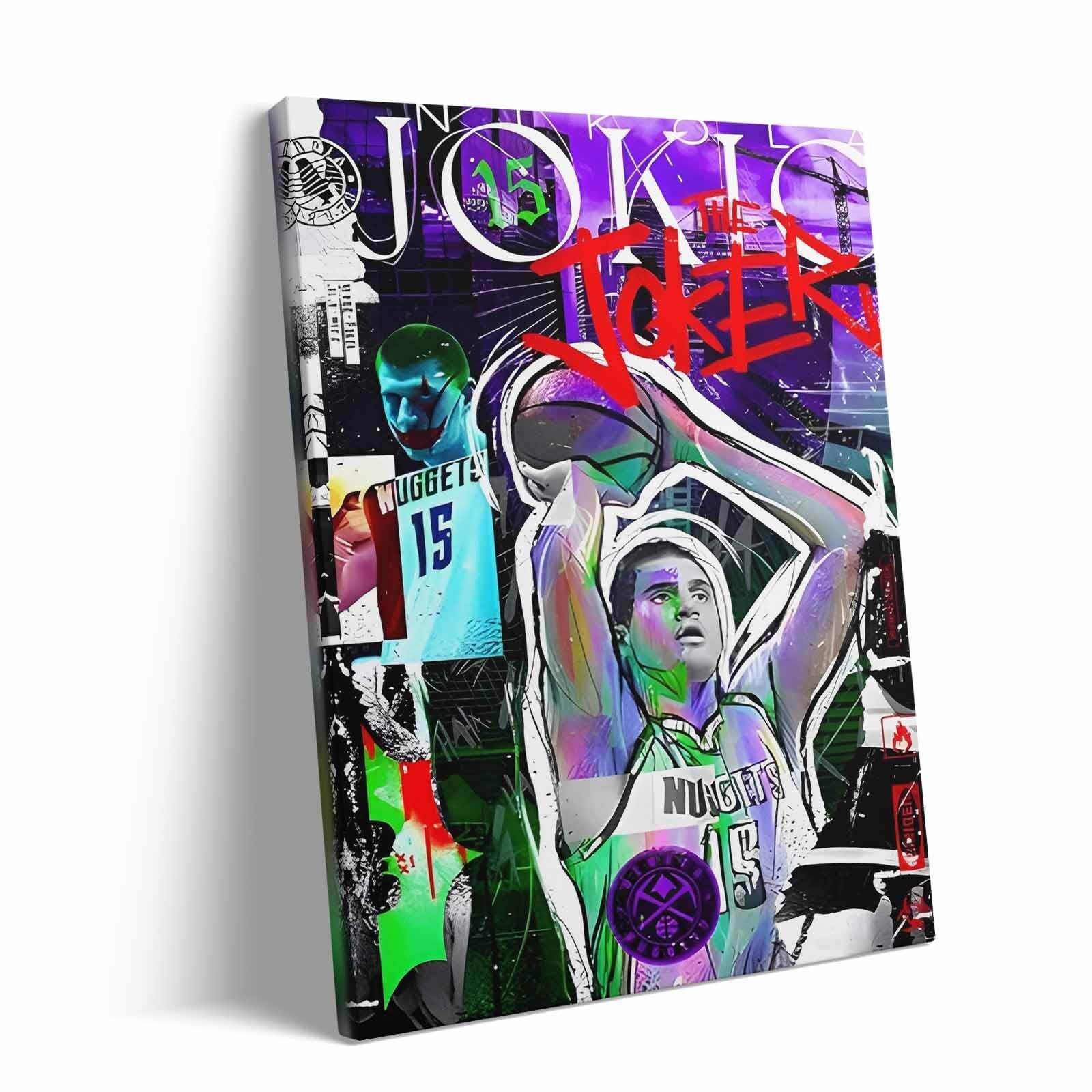 Basketball Sports Canvas Wall Art Nikola Joki Framed Poster Wall Decor ...