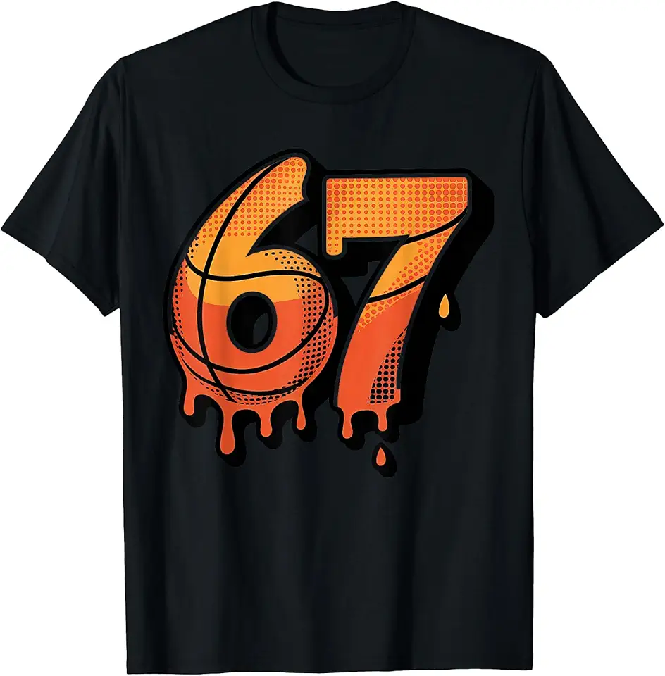 Basketball Sports Jersey Number 67 Drip Graphic Unisex Casual Short ...