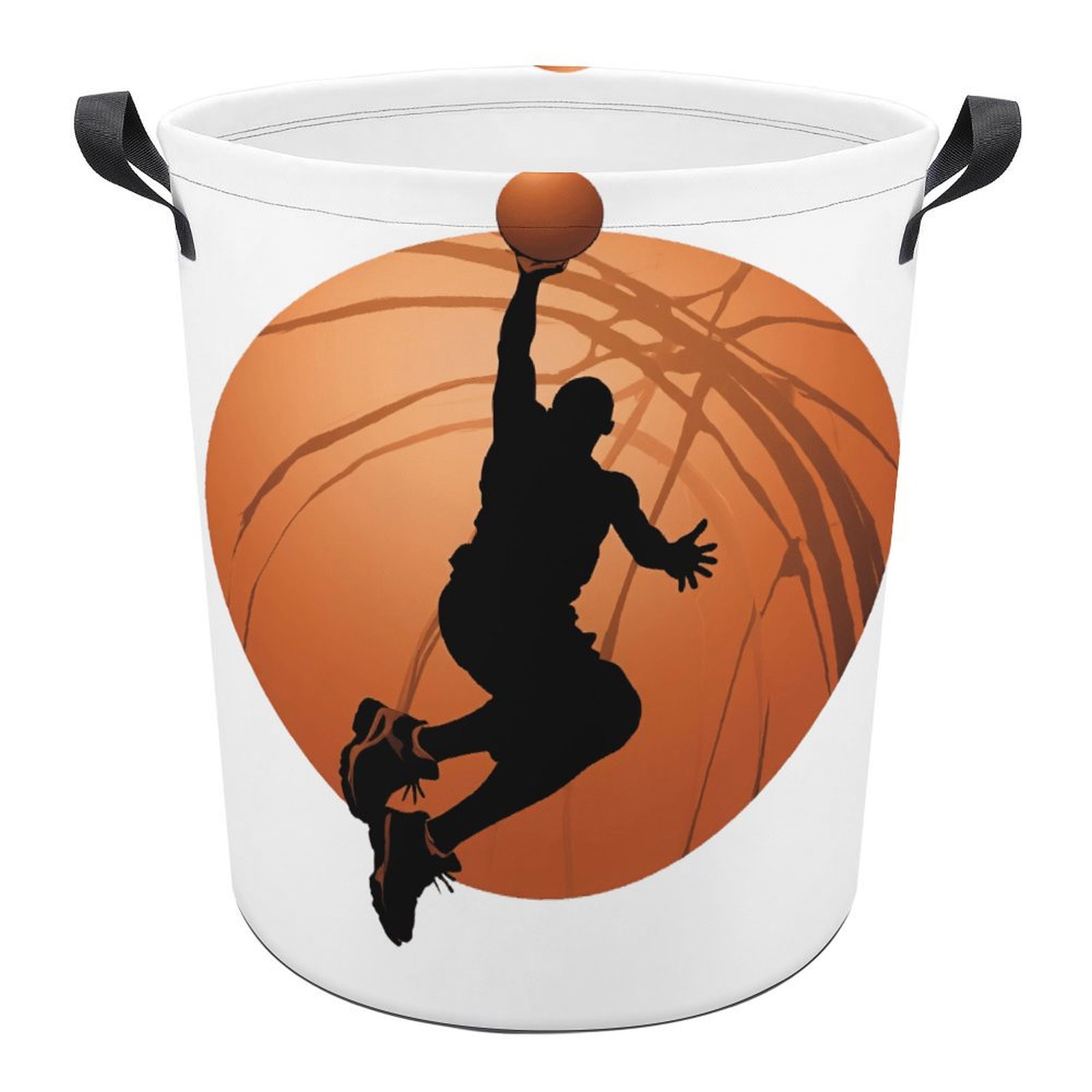 Basketball Sports Print Foldable Laundry Basket for Clothes Storage ...