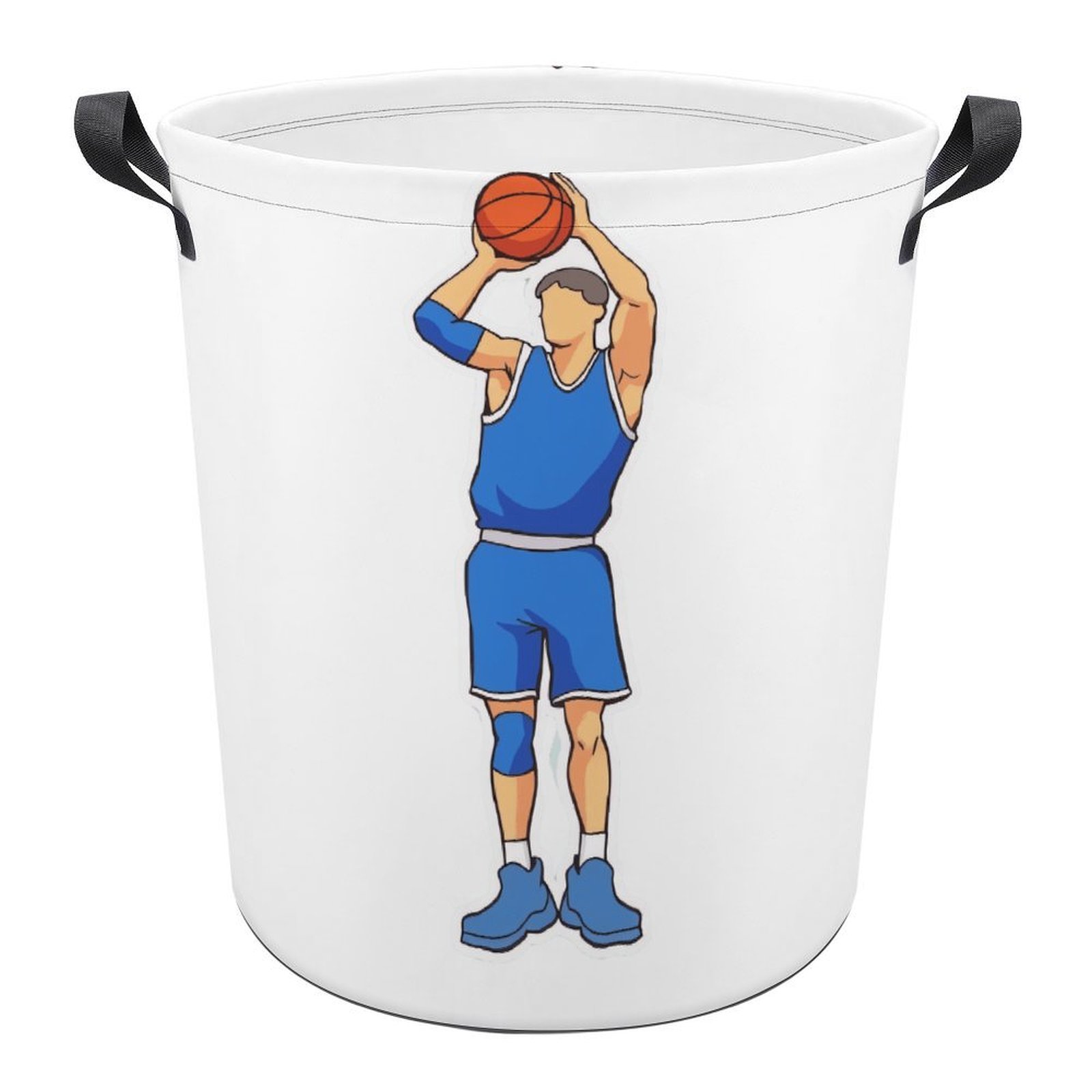 Basketball Sports Print Foldable Laundry Basket for Clothes Storage ...