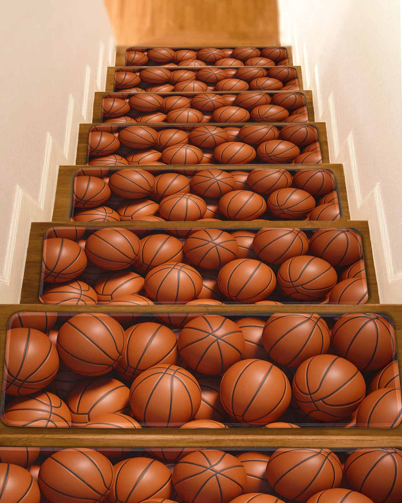 Basketball Stair Treads Non Slip Runners Rugs, 10 Pcs Carpet for Stairs ...