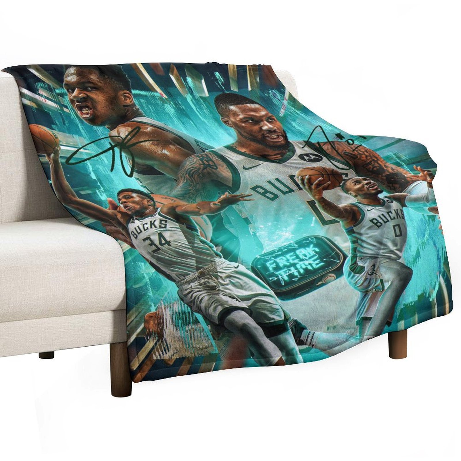 Basketball Star Damian Lillard&Giannis Antetokounmpo Signed Poster ...