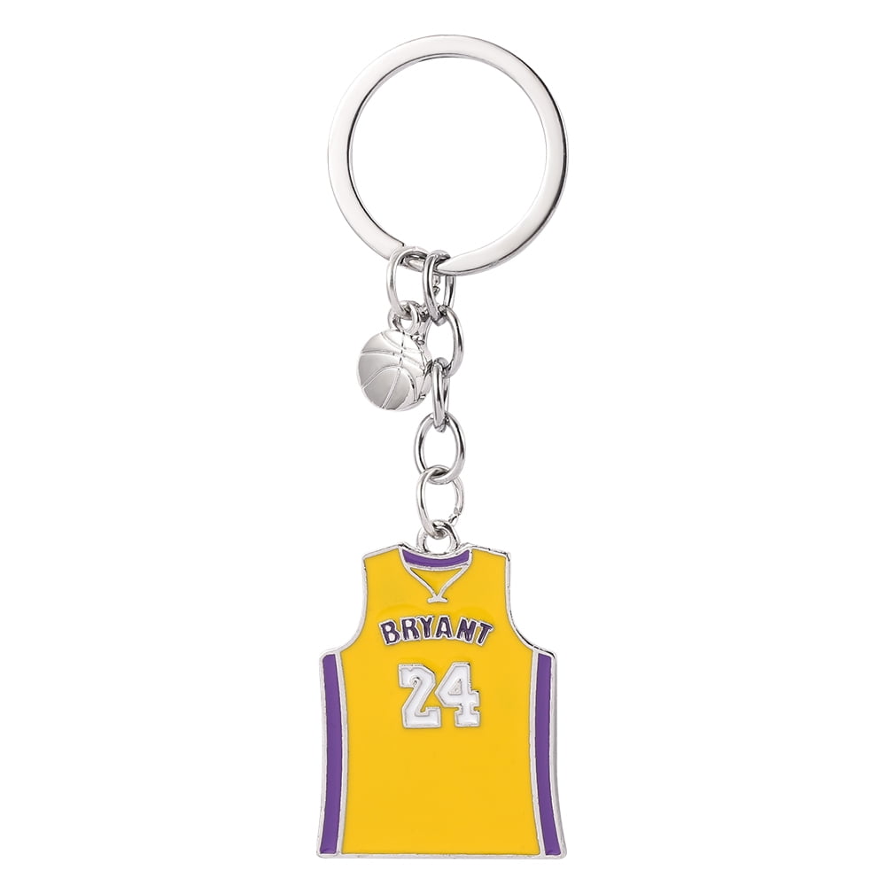 Basketball Star Kobe-Bryant Keychain Metal Kobe Jersey Keyrings ...