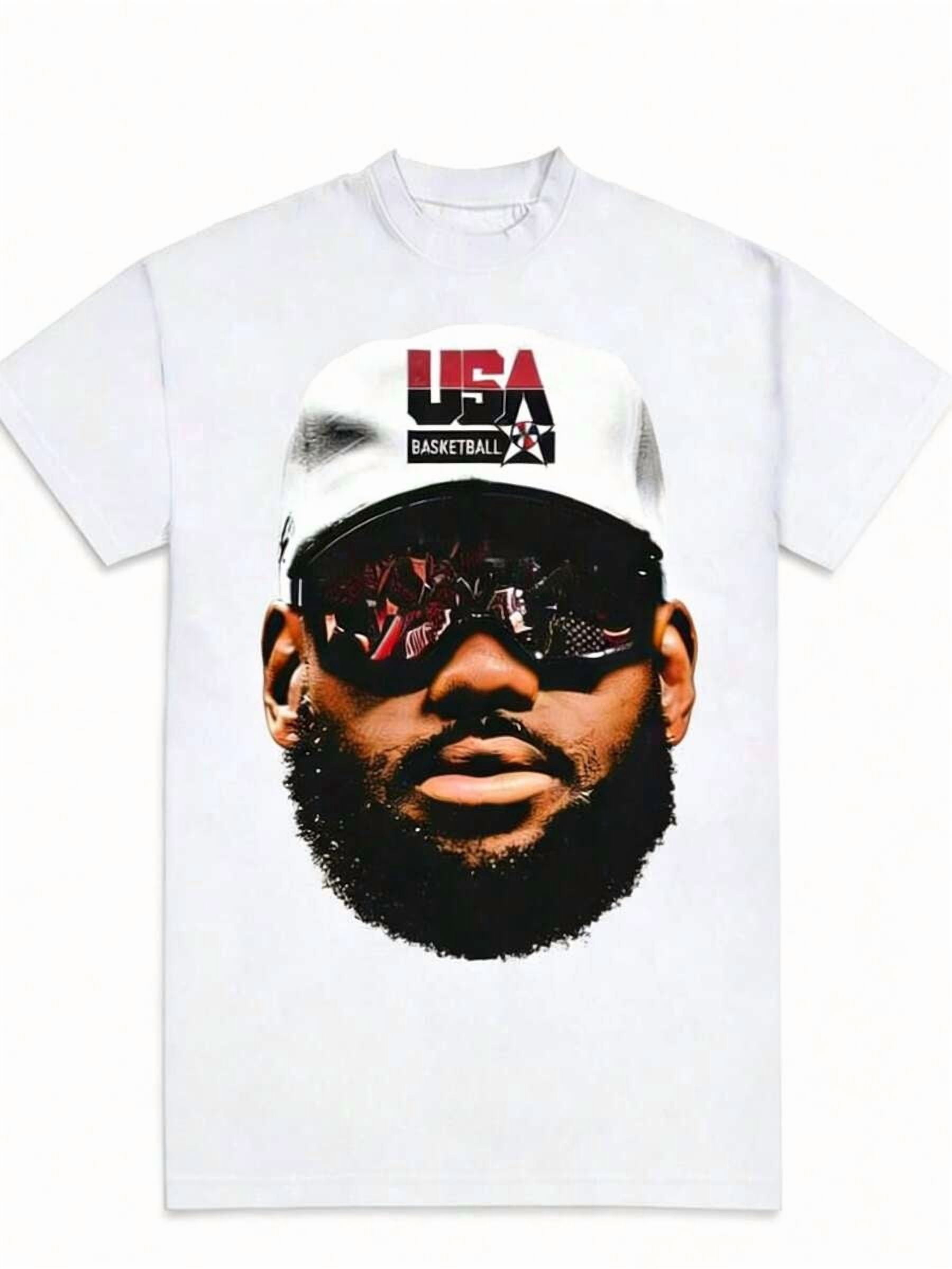 Basketball Star Retro T-Shirt, Unisex Short-Sleeve Crewneck, Casual ...