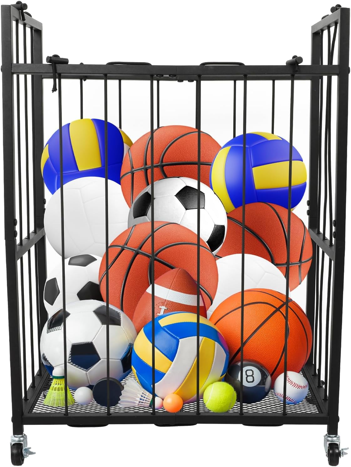 Basketball Storage Rack – Heavy Duty Sports Ball Organizer for Garage ...