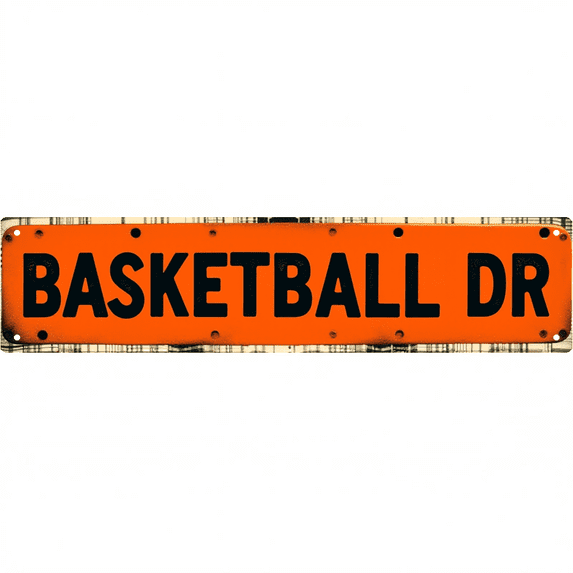 Basketball Street Sign 16*4 Inches "BASKETBALL DR" Garage Gym Sports ...