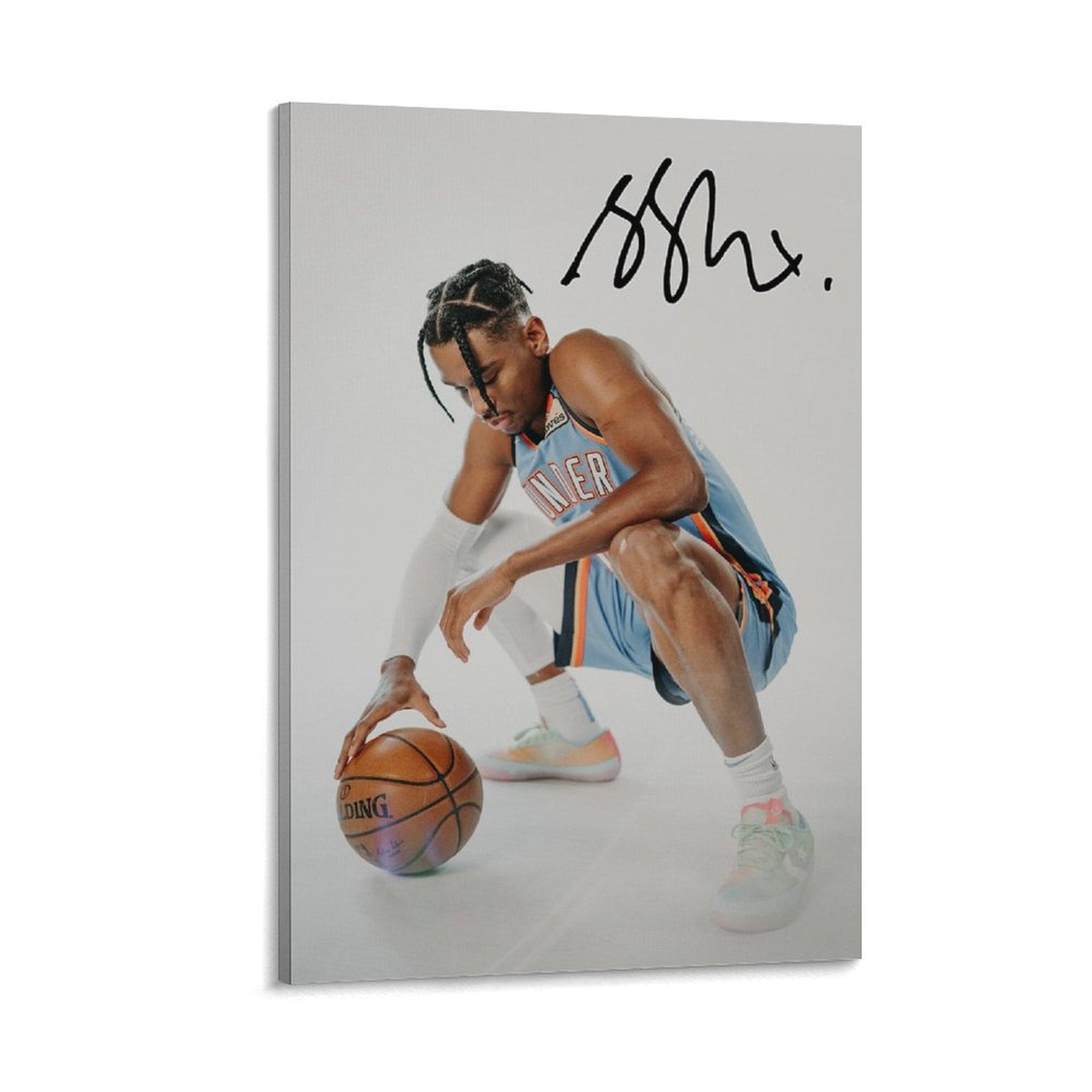 Basketball Superstar Shai Gilgeous-Alexander Signed Poster Canvas Art ...