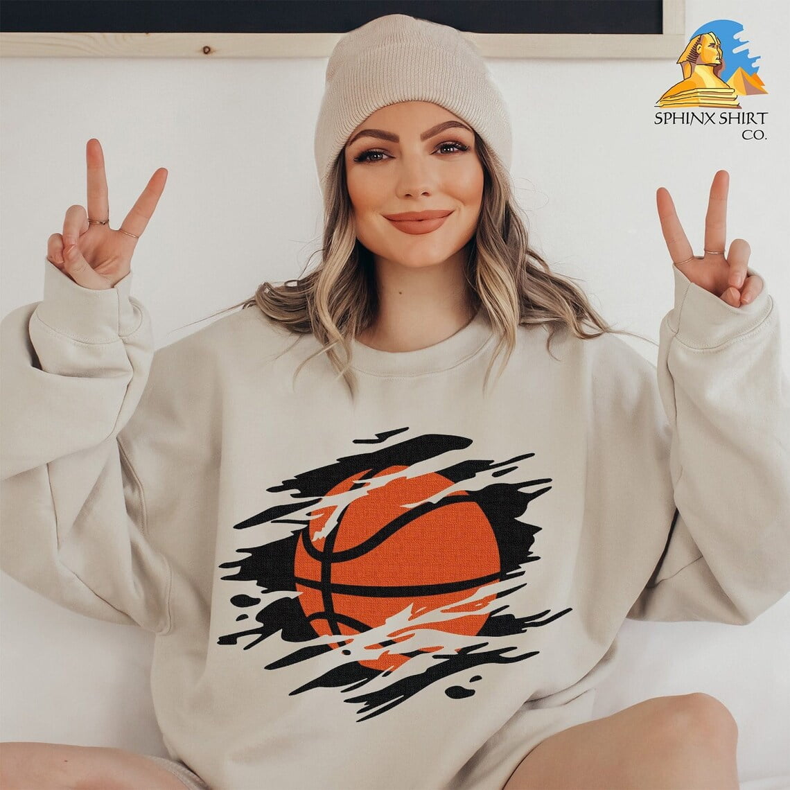 Basketball Sweatshirt, Distressed Basketball Sweat, Basketball Lover ...