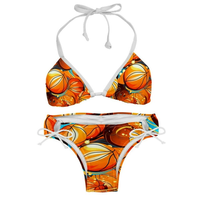Basketball Swim Suit Bikini Sets with Detachable Sponge & Adjustable ...