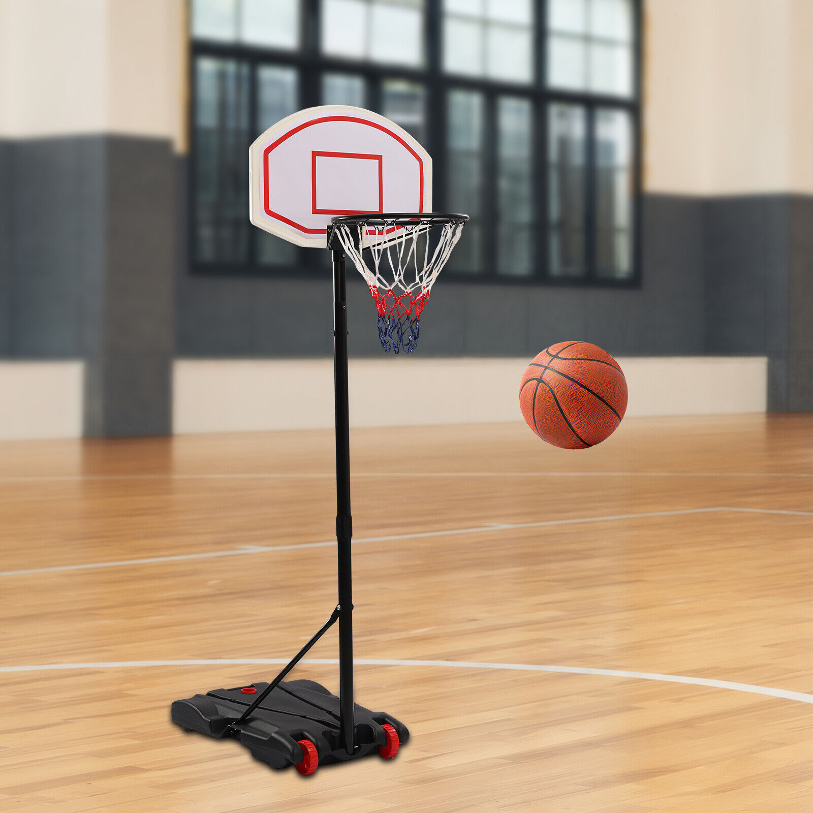 Basketball System Hoop Backboard Yard Outdoor Kids Sport Adjustable 1 ...