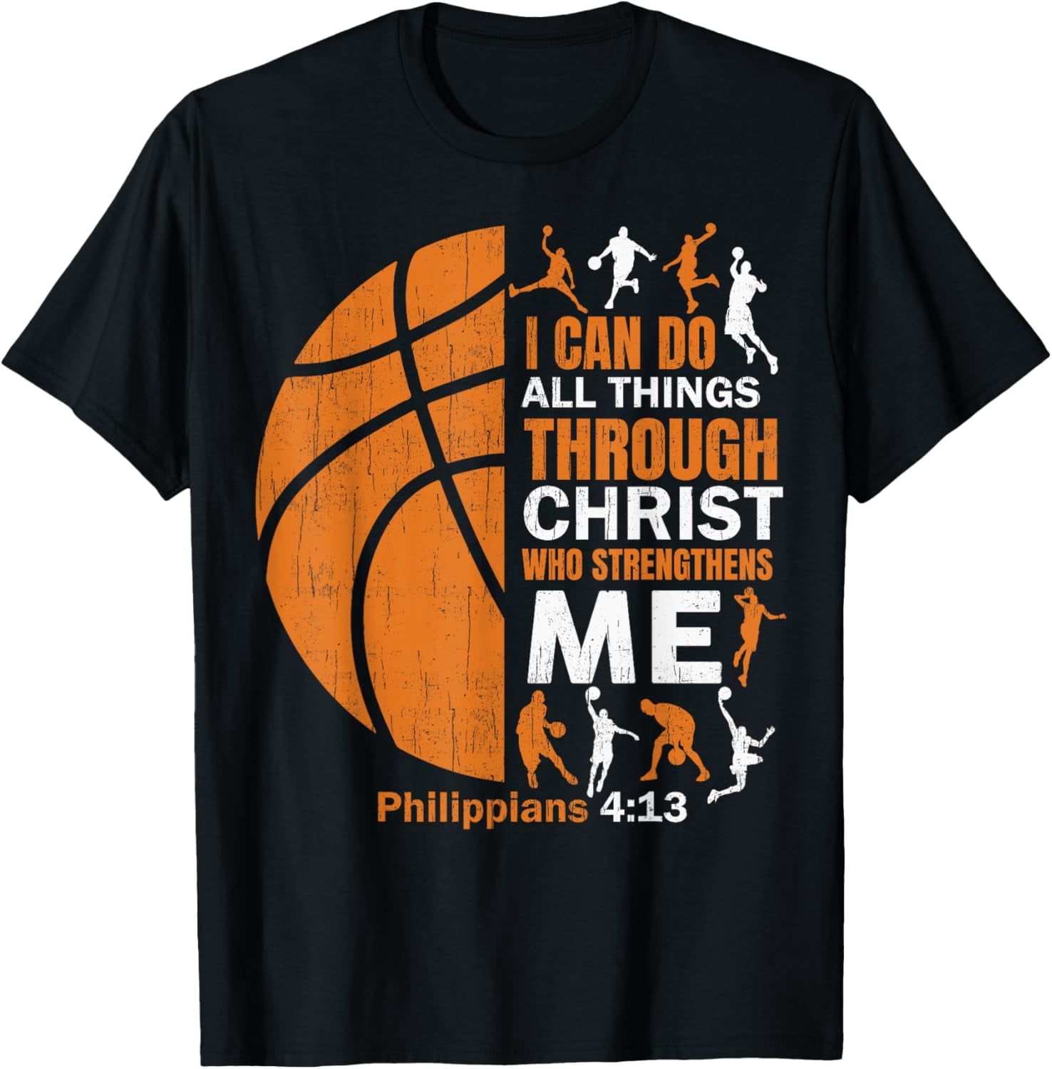 Basketball T Shirt Christian Christ Bible Verse Men Players T-Shirt ...