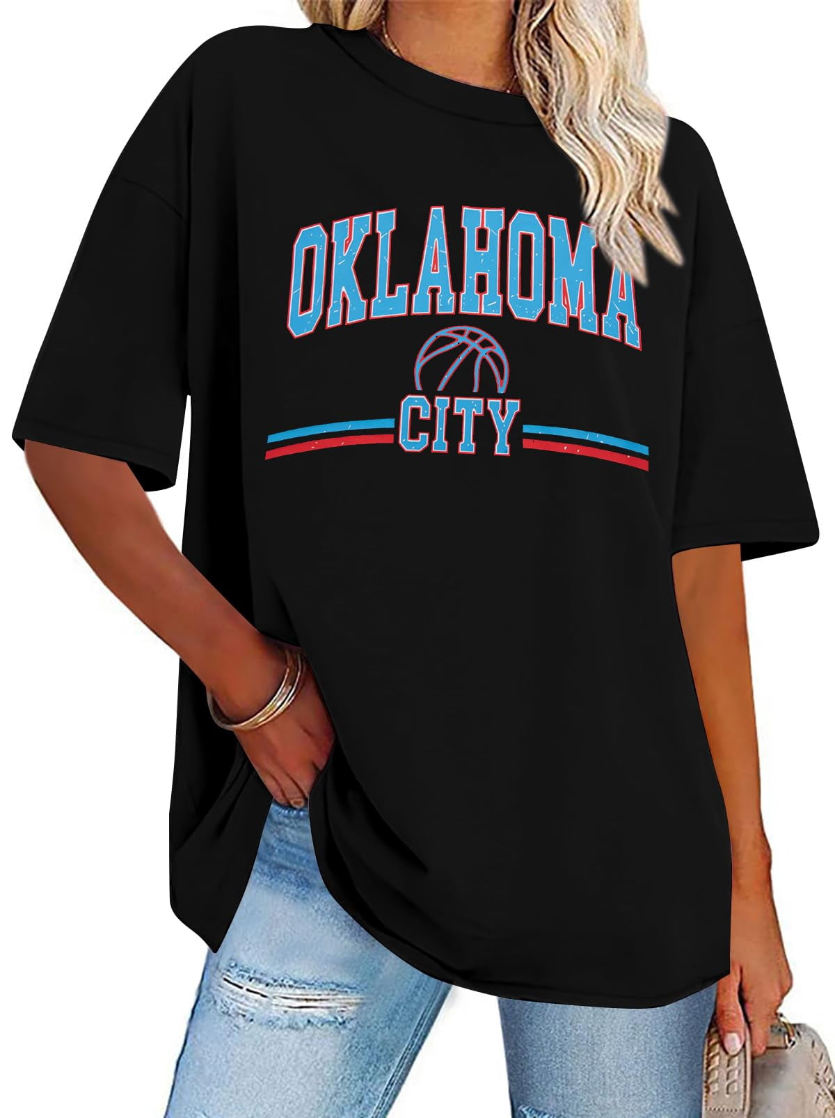 Basketball T Shirts for Women Oversized Shirt Game Day Basketball ...