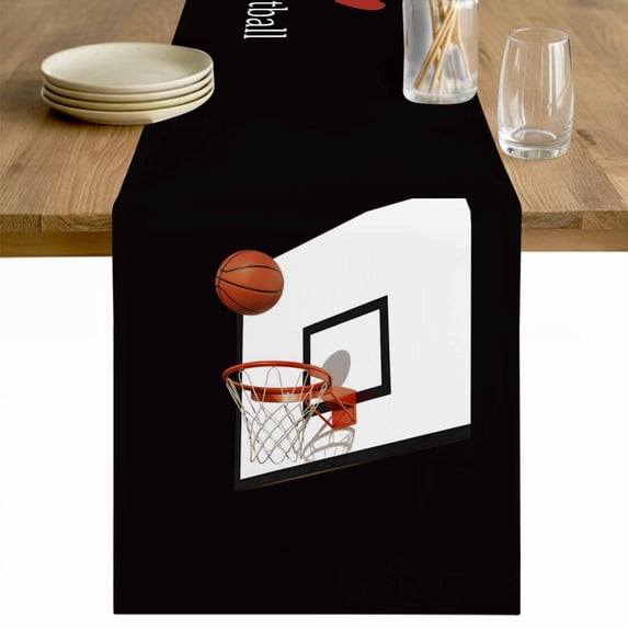 Basketball Table Runner 90 Inches Long Farmhouse Dress Scarves, Modern ...