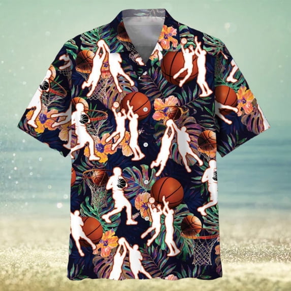 Basketball Team Tropical Hawaiian Shirt - Walmart.com