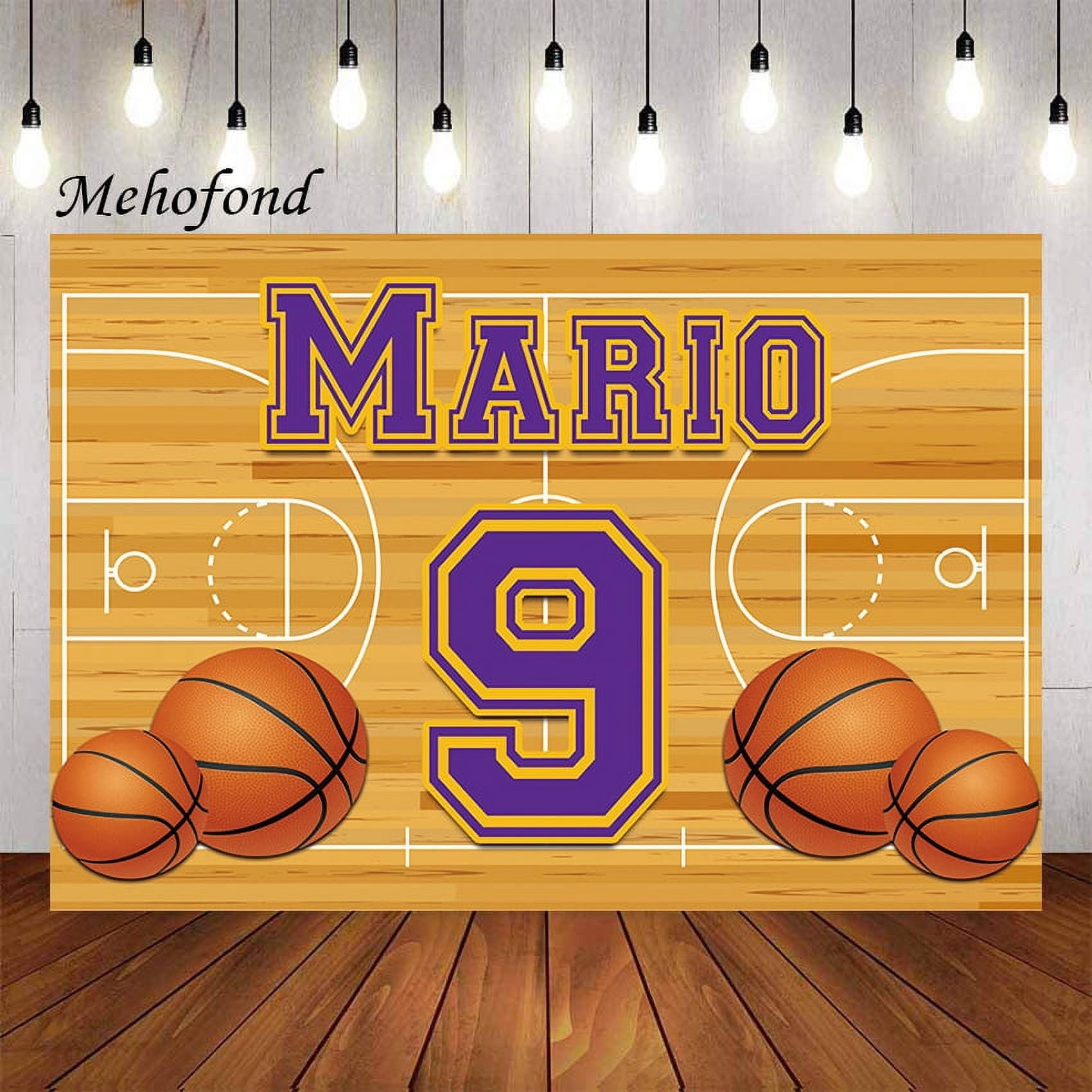 Basketball Theme Sport Court Stars Kids Boy Birthday Party ration ...