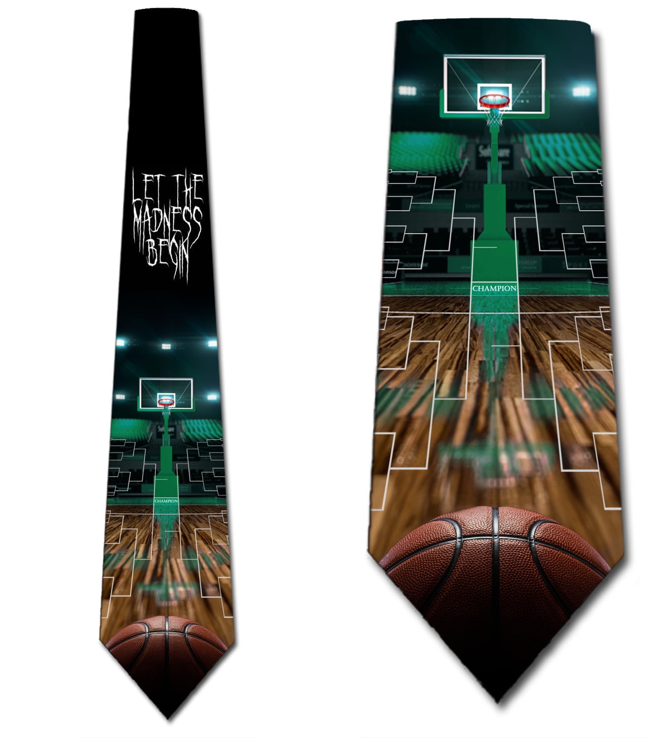 Basketball Ties Mens NCAA Necktie Sports Tie by Three Rooker - Walmart.com