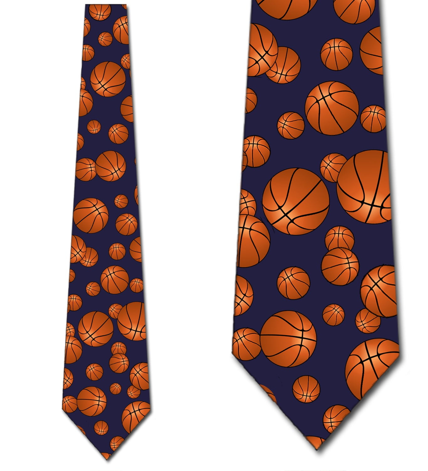 Basketball Ties Mens Sports Navy Necktie by Three Rooker - Walmart.com