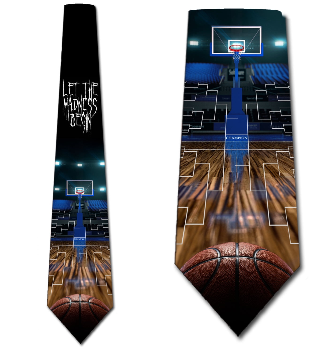 Basketball Ties Mens Sports Necktie Game Day Tie by Three Rooker ...
