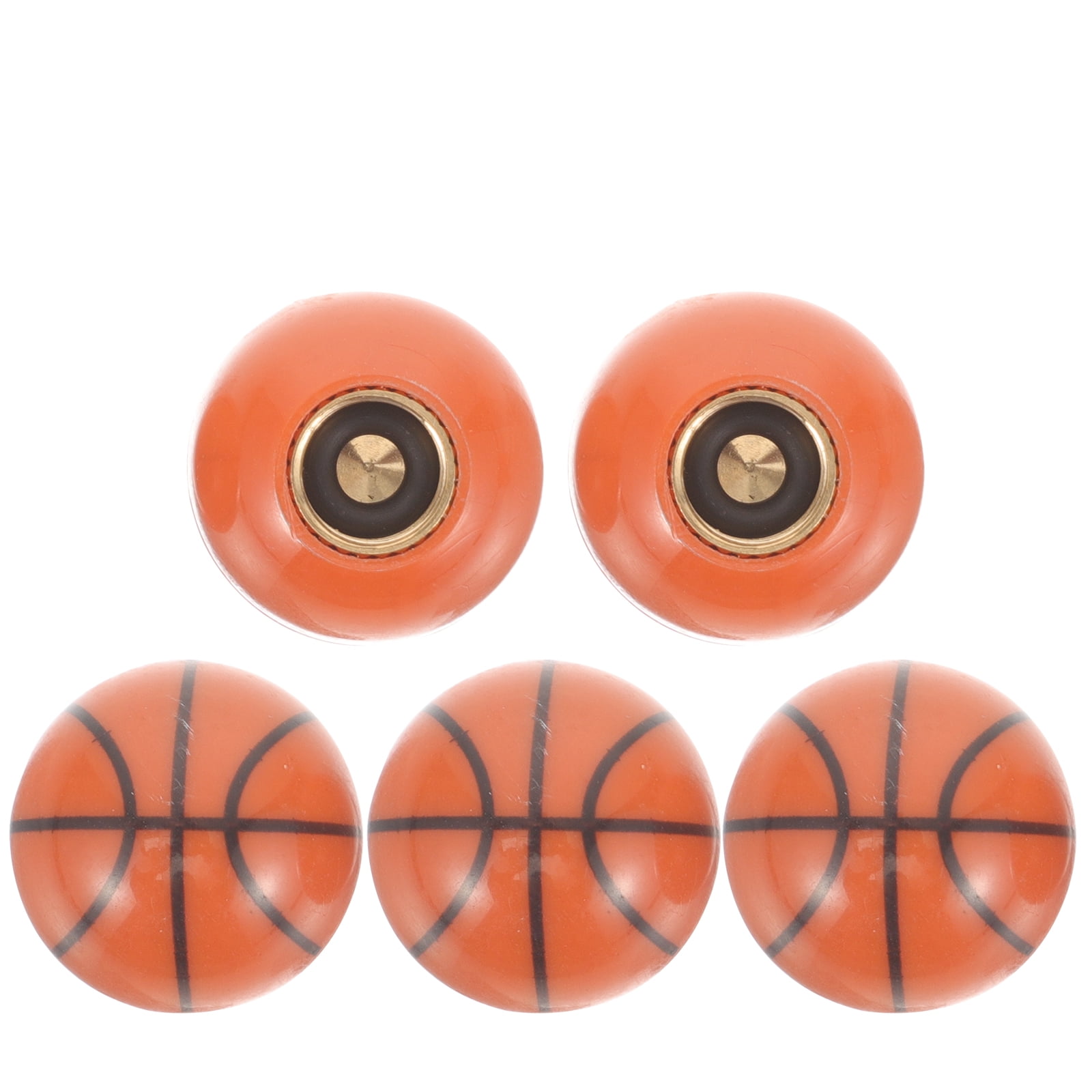 YUNLIGHTS Basketball Shaped Valves Caps 5Pcs Orange Plastic - Walmart.com