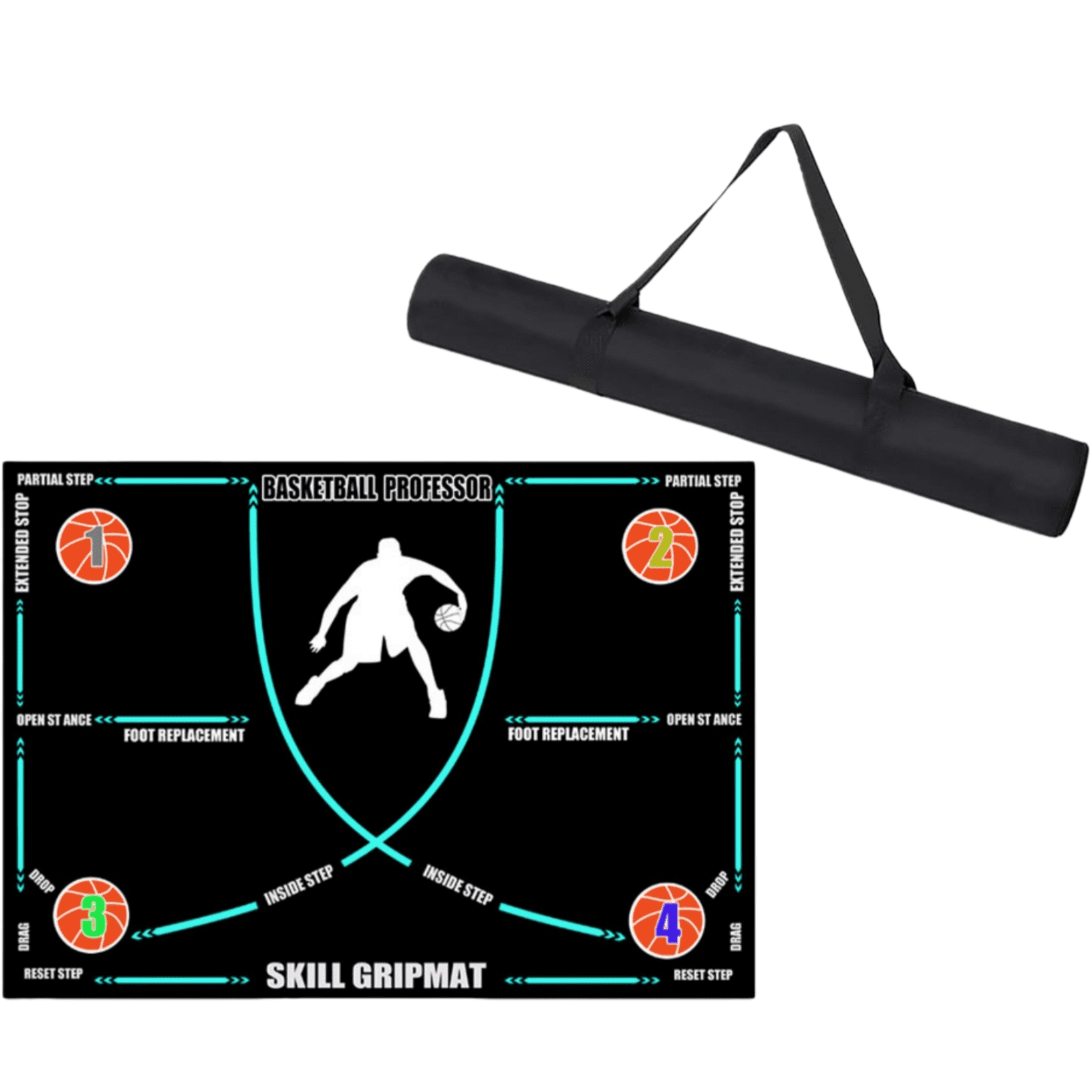 Basketball Training Mats, Anti-S Basketball Door Mat Rubber, Silent ...