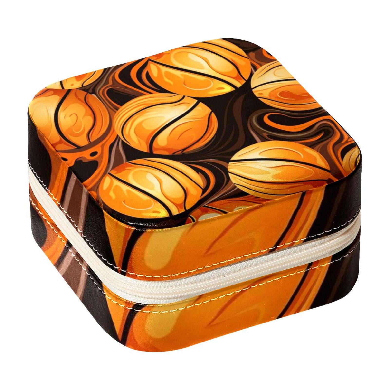 Basketball Travel Portable Square Jewelry Box for Rings Earrings ...