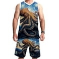 Basketball Uniform Sets with Pockets, Artistical Sky with Sea Octopus ...
