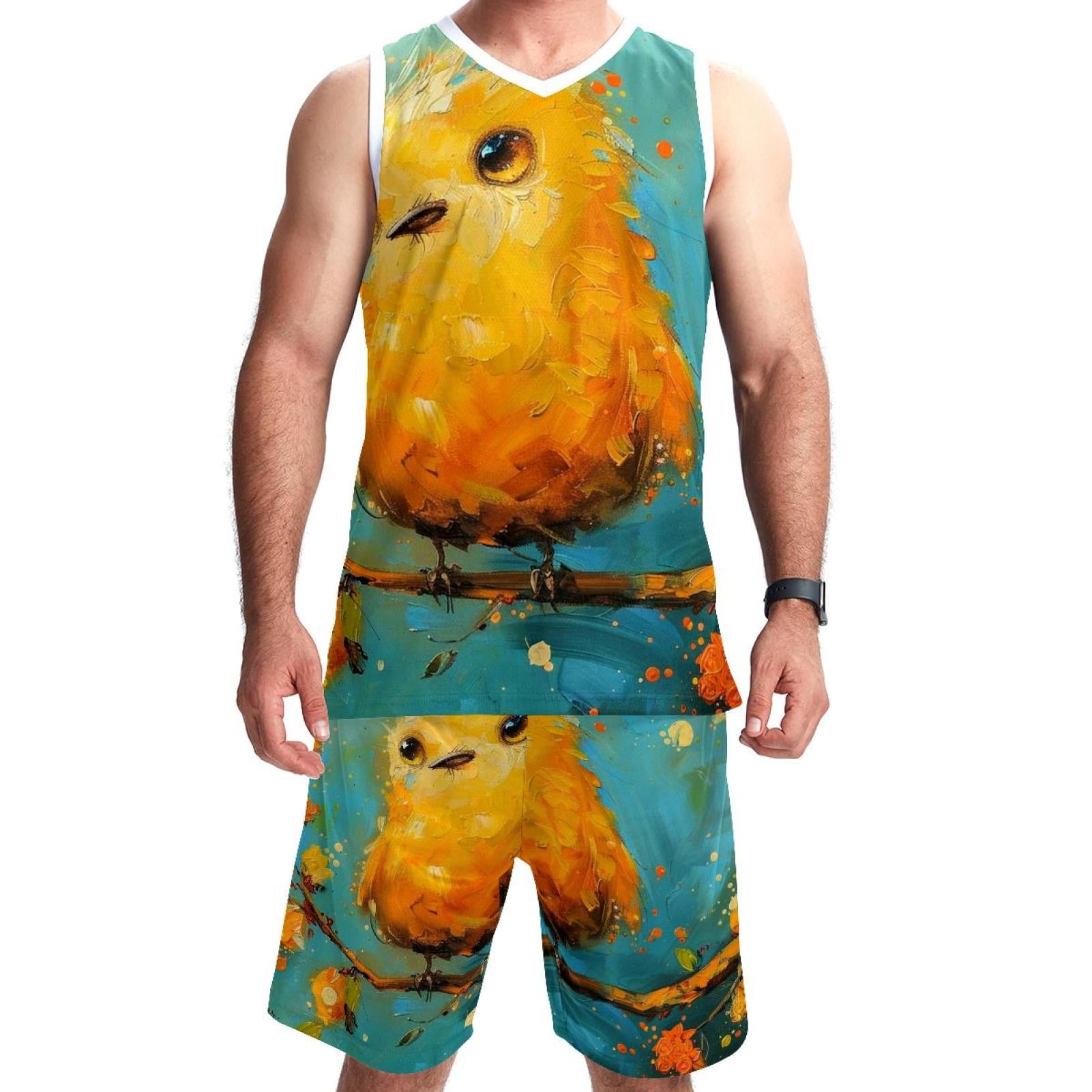 Basketball Uniform Sets with Pockets, Cute Little Bird Team Custom ...