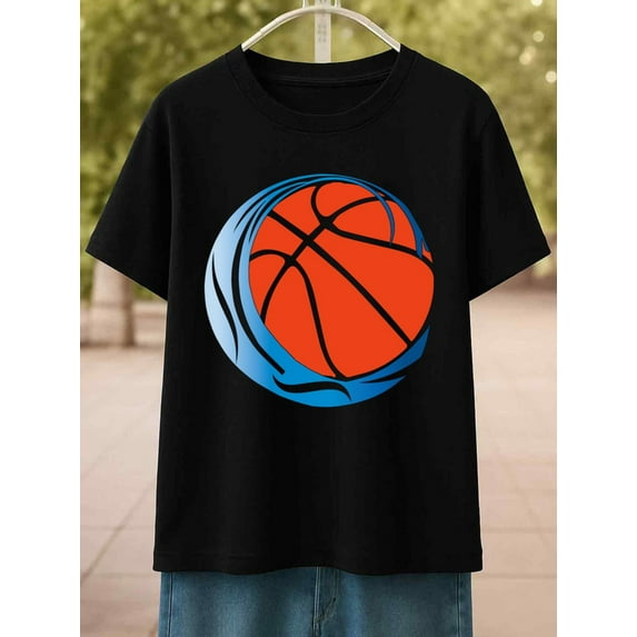 Basketball Vibes mens Exercise 180G 100% Cotton black basketball ...