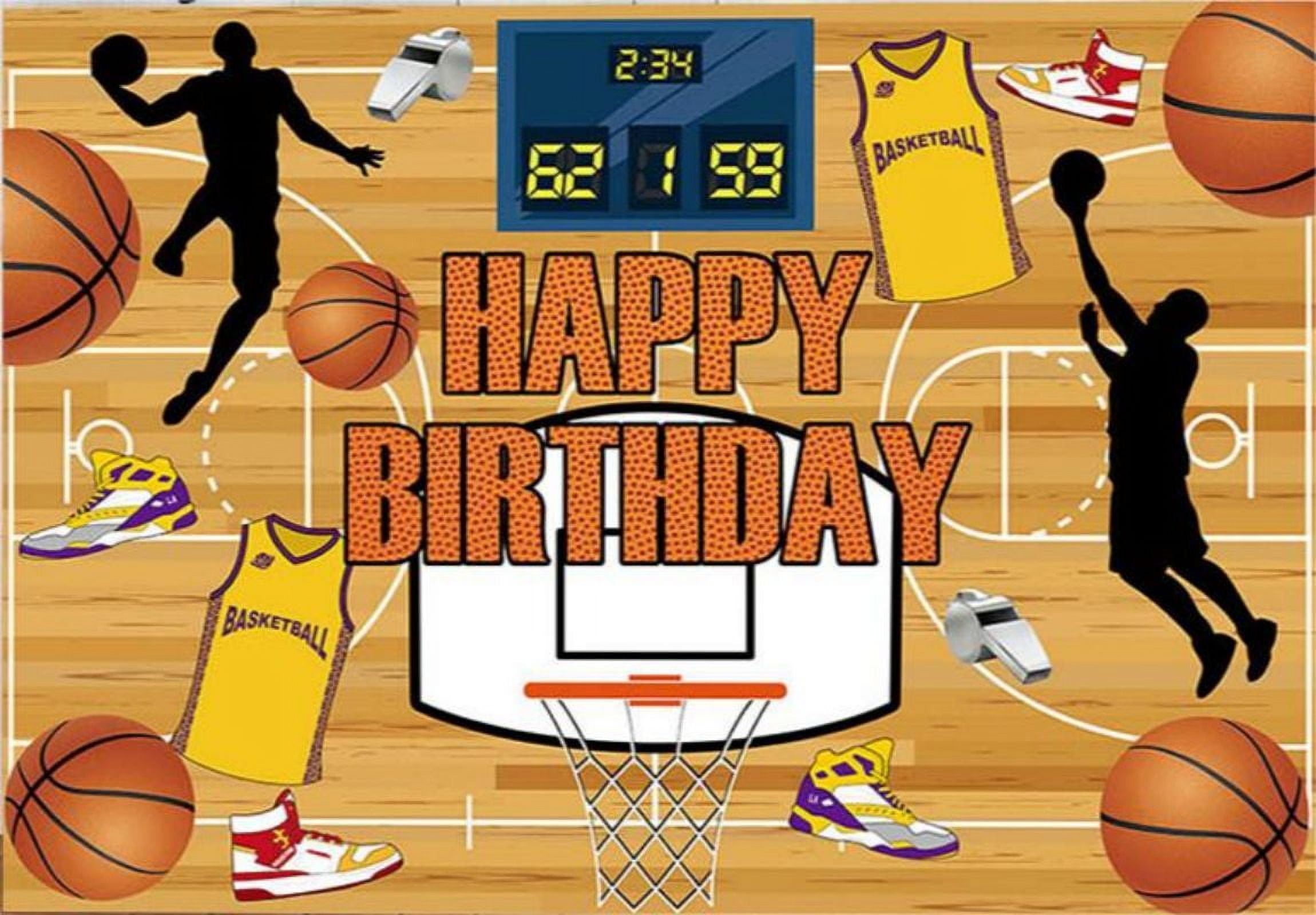 Basketball Vinyl Custom Birthday Backdrop Background Party Photography ...