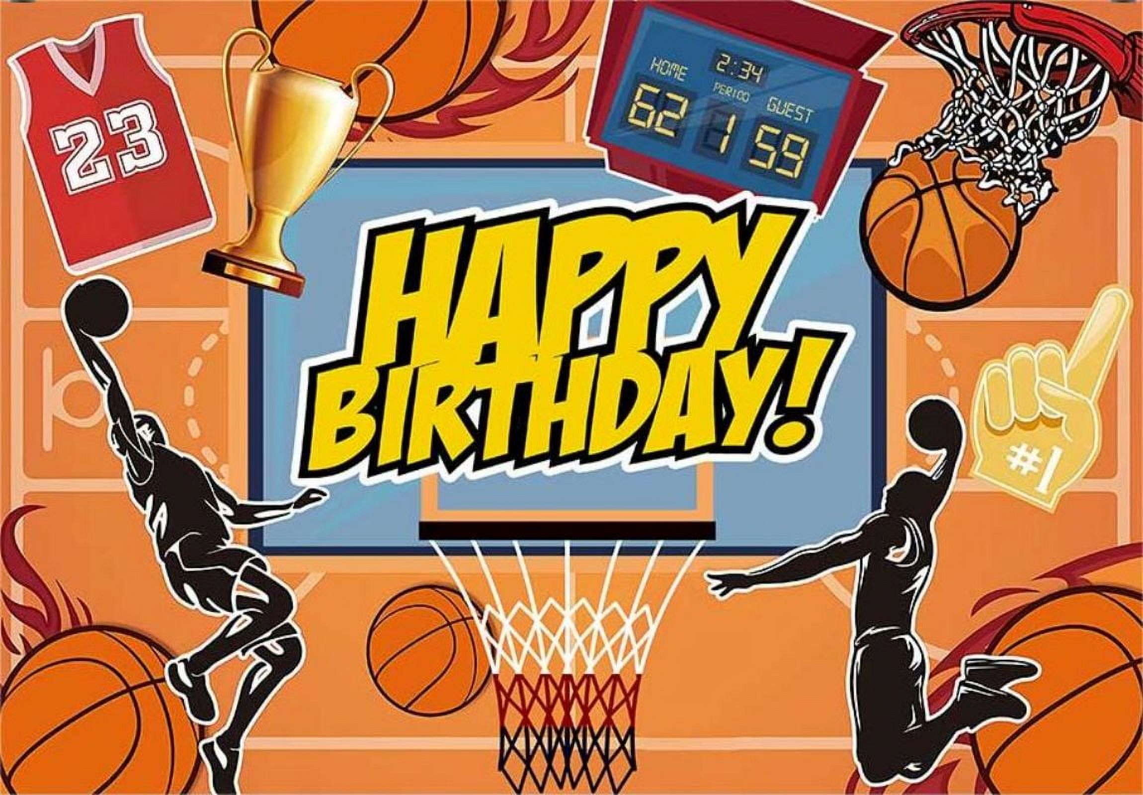 Basketball Court Style Background Birthday ration Add Charm Your ...