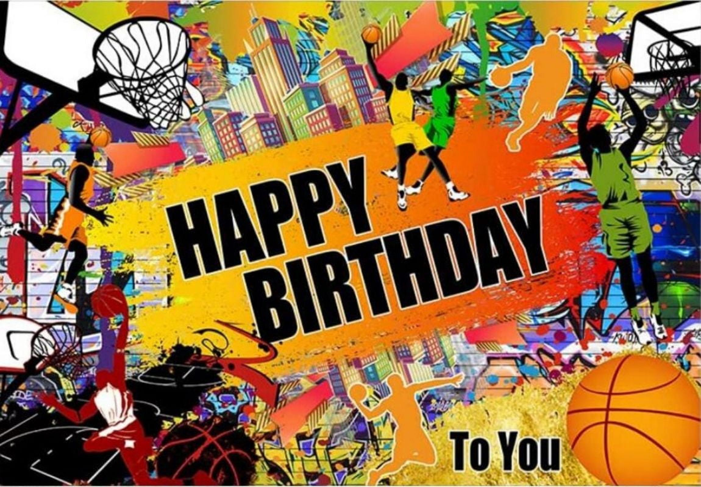 Basketball Court Style Background Birthday ration Add Charm Your ...