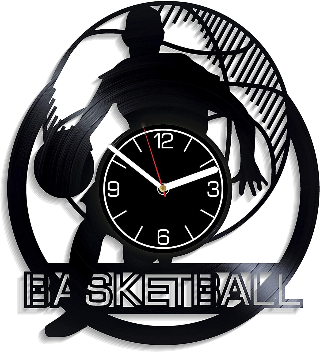 Basketball Vinyl Record Wall Clock Basketball Wall Clock Modern ...