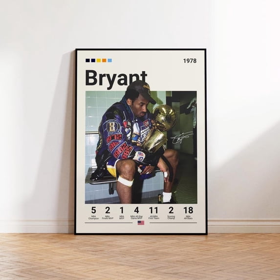 Basketball Wall Art Perfect for Kobe Bryant Man Cave Sports Room or NBA ...