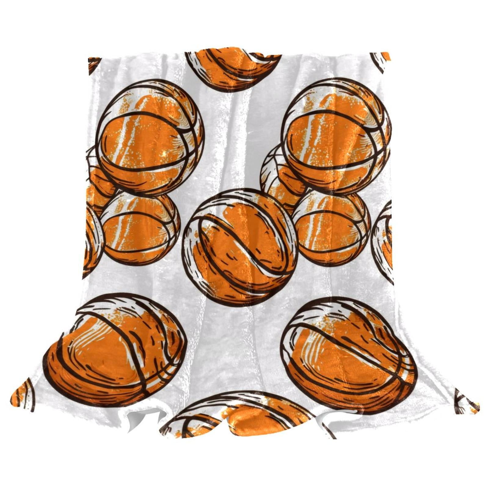 Basketball Warm Cozy Throw Blanket Microfiber Fleece Blankets for Couch ...