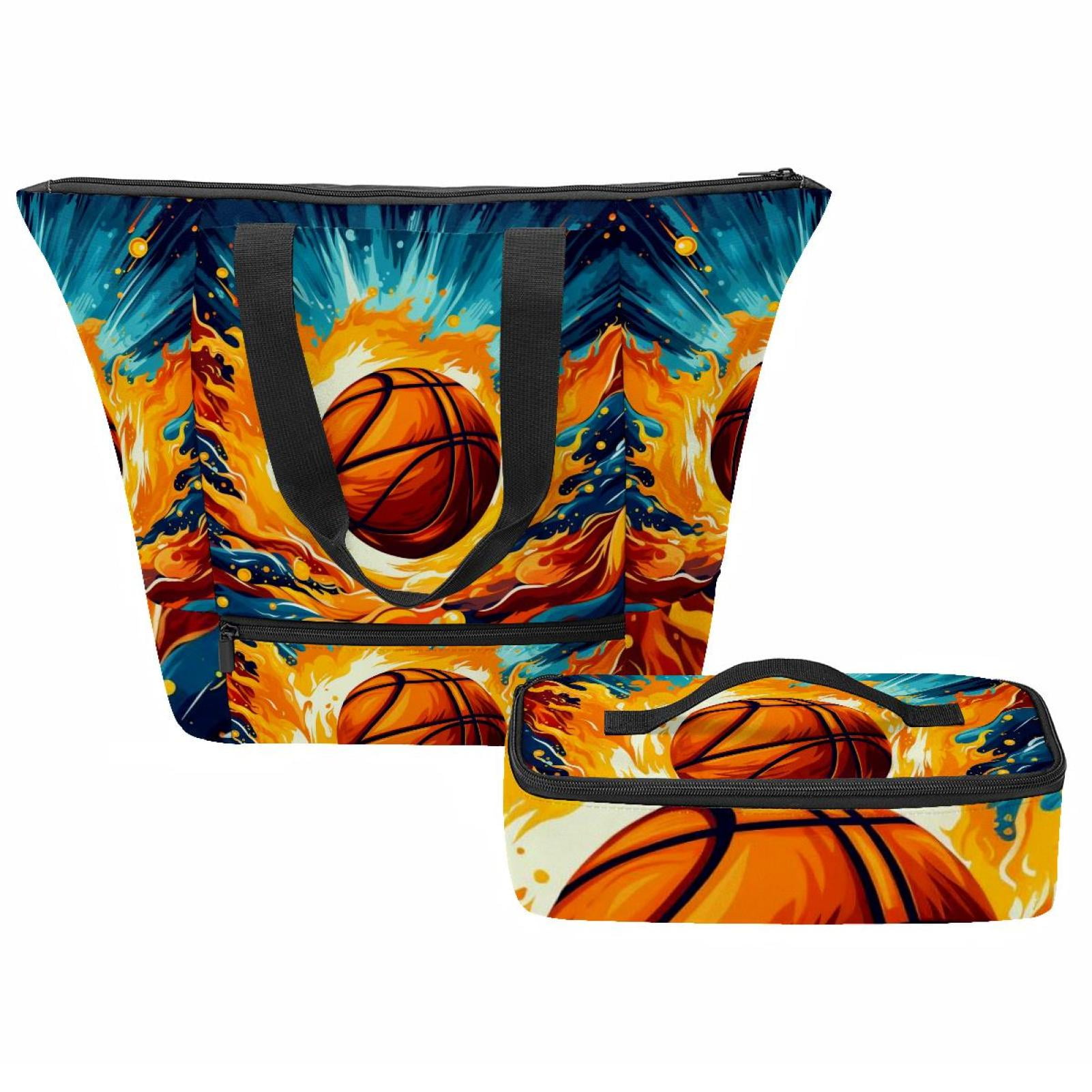 Basketball Water Repellent 900D Encrypted Oxford Cloth Women's Handbag with Aluminum Film Heat ...