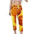 Basketball Women Pants: High Waist Capris Not See-Through Printed ...