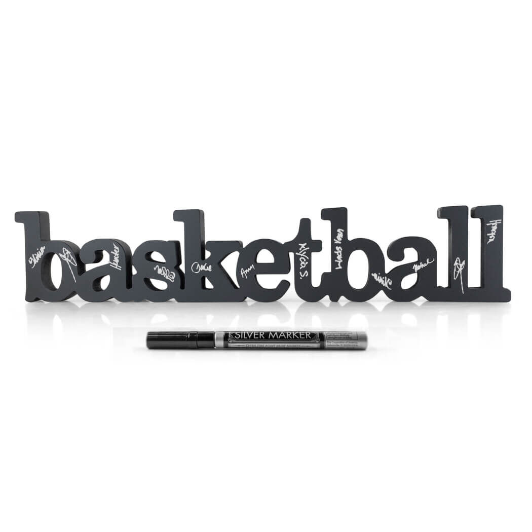 Basketball Wood Words Ready to Autograph | Basketball Sign & Decor ...