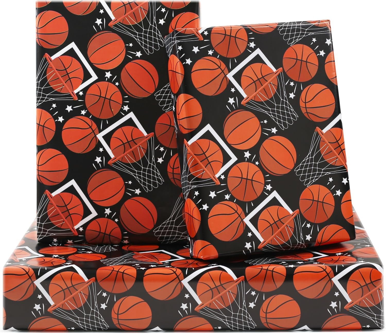 Basketball Wrapping Paper for Boys Girls Kids, Sports Basketball Theme ...