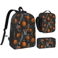 Basketball action scene Backpack Set,3PCS Backpack Set with Insulated ...