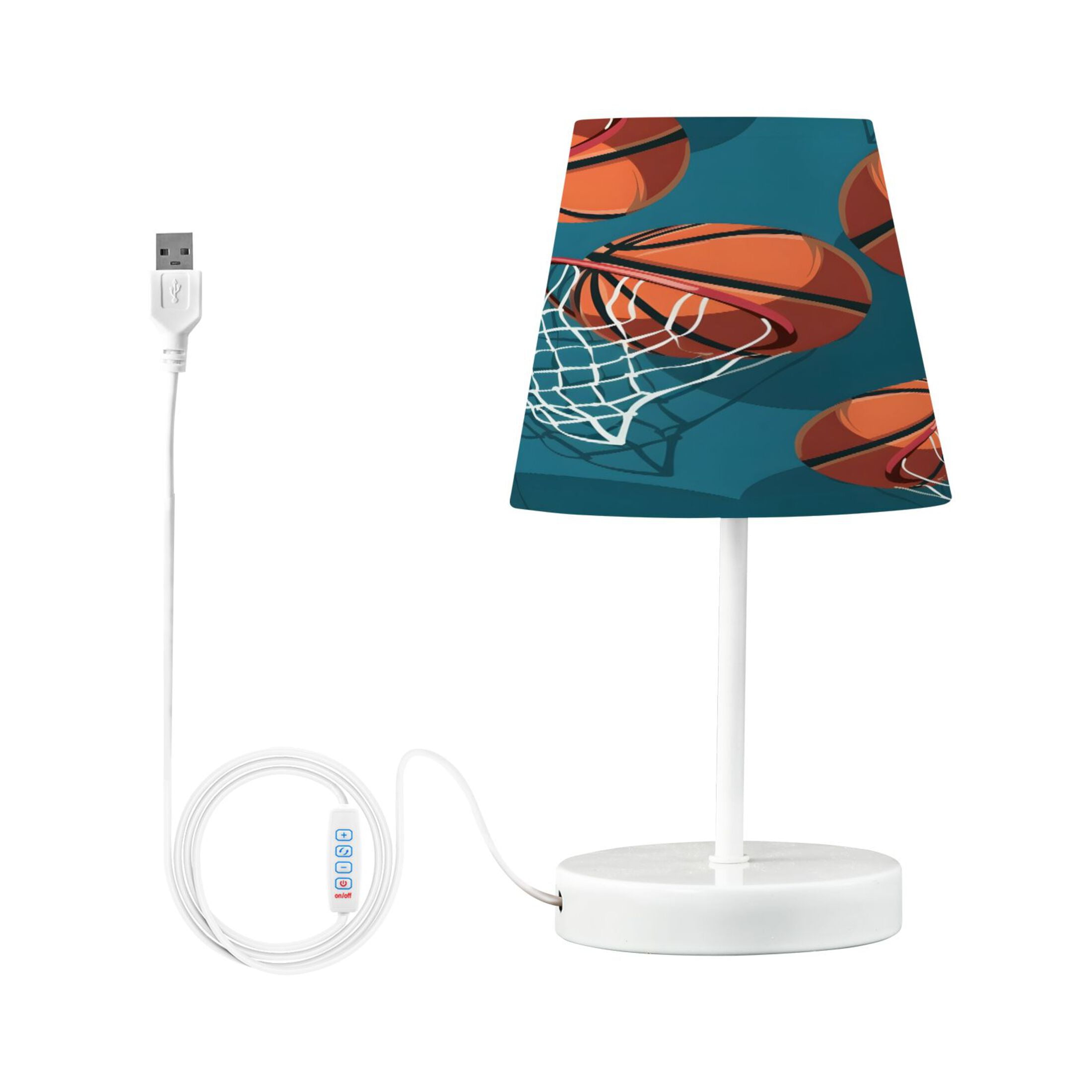 Basketball and Baskets Desk Lamp LED Table Nightstand Lamps with 3 ...