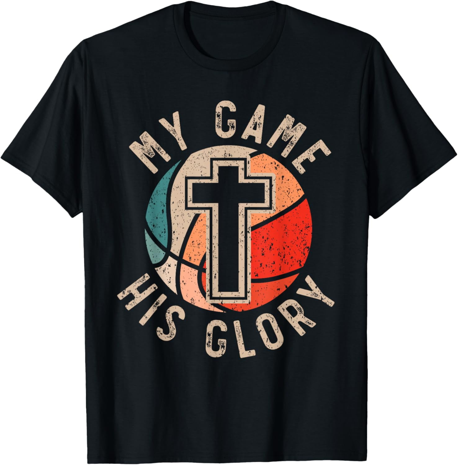 Basketball and Jesus Christ Christian Believer Hooper T-Shirt Tee ...