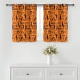 Basketball and Silhouette Orange Blackout Curtains,Triple Weaved Fabric ...