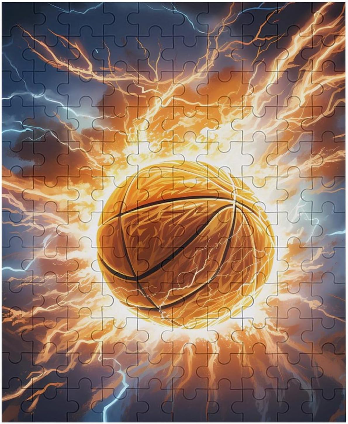 Basketball and Thunderbolt Jigsaw Puzzles Personalized Picture Puzzle ...