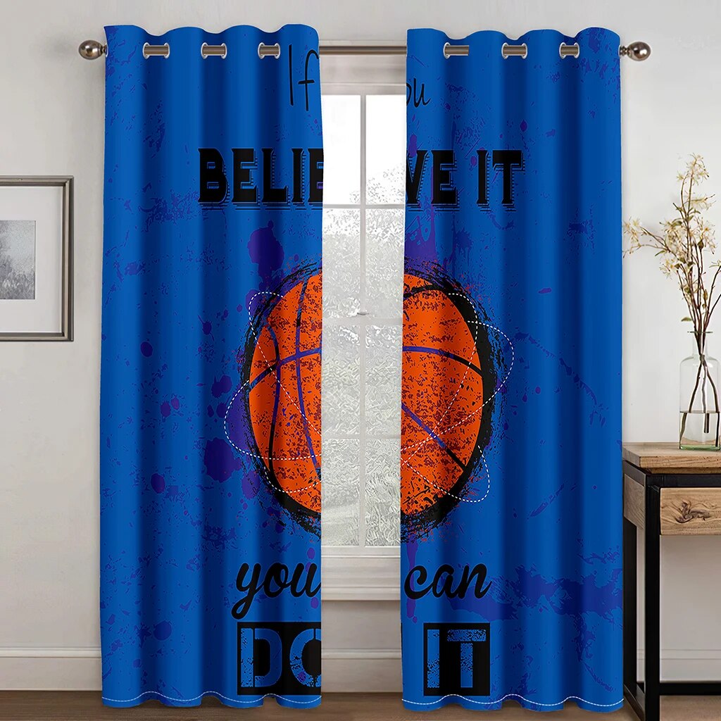 Basketball basket Curtains in the Bedroom Living Room Designer 3d ...