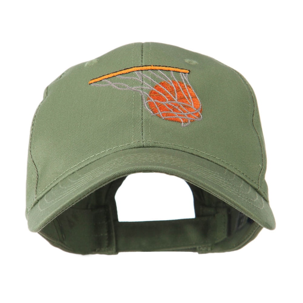 Basketball in Net Embroidered Cap - Olive OSFM - Walmart.com