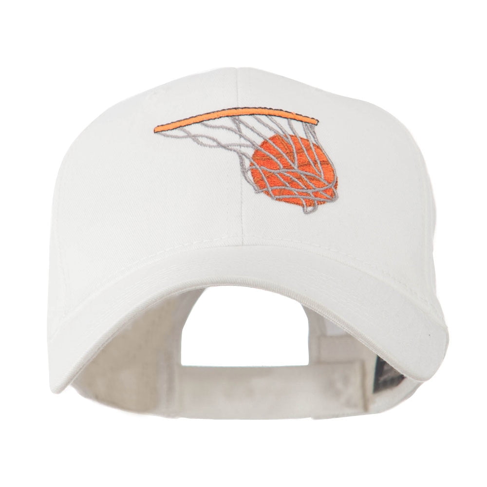 Basketball in Net Embroidered Cap - White OSFM - Walmart.com