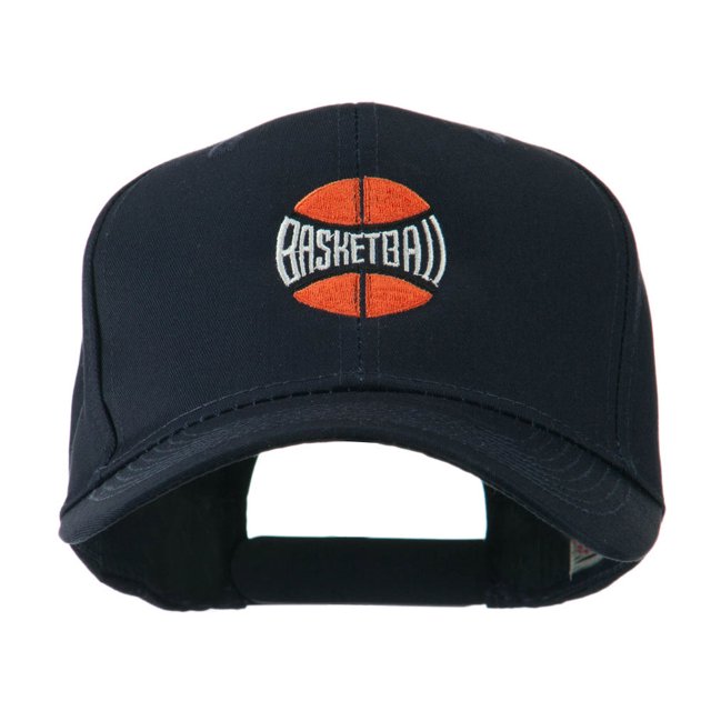 Basketball with Wording Inside Embroidered Cap Cap - Navy OSFM ...