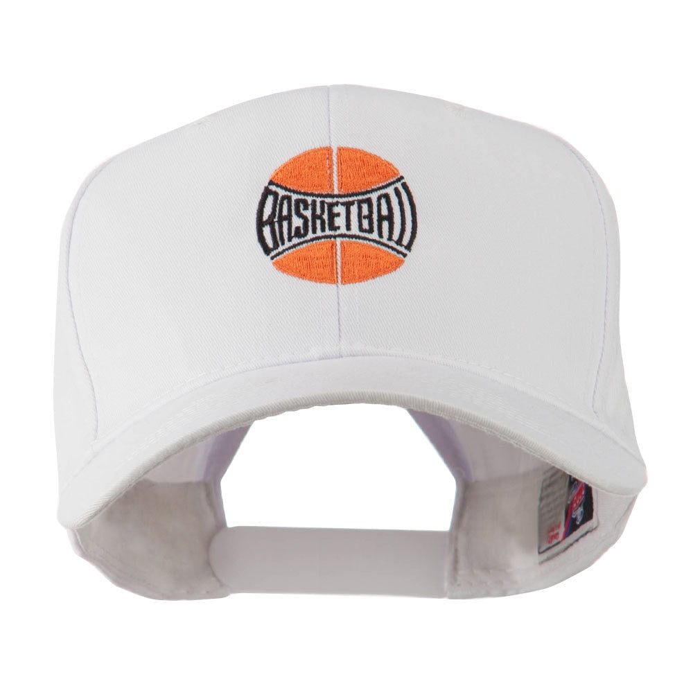 Basketball with Wording Inside Embroidered Cap Cap - White OSFM ...